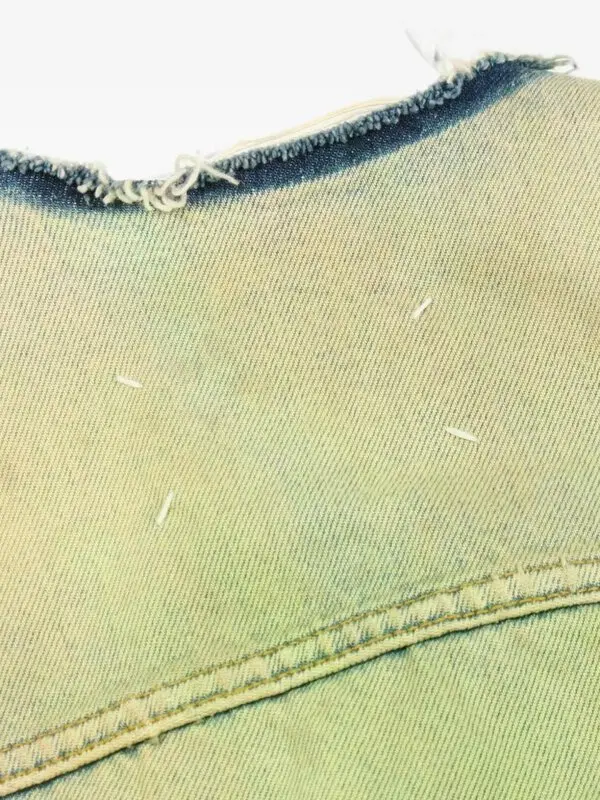 MAISON MARGIELA Cropped Denim Jacket - Blue