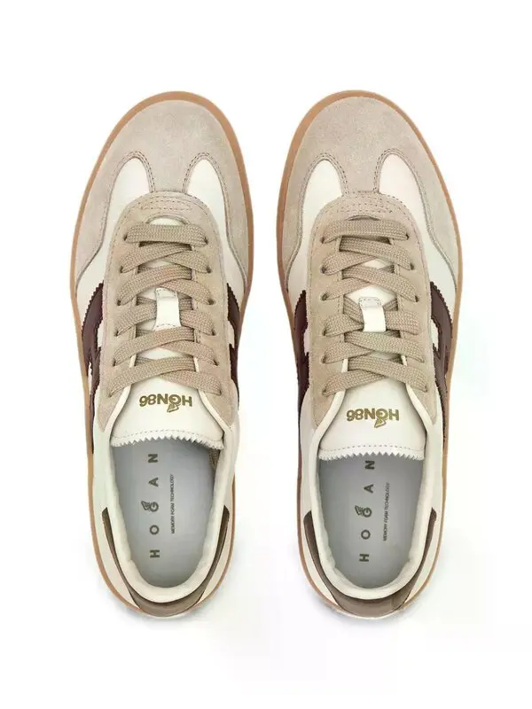 Hogan Nappa Leather And Suede Sneakers - Neutrals
