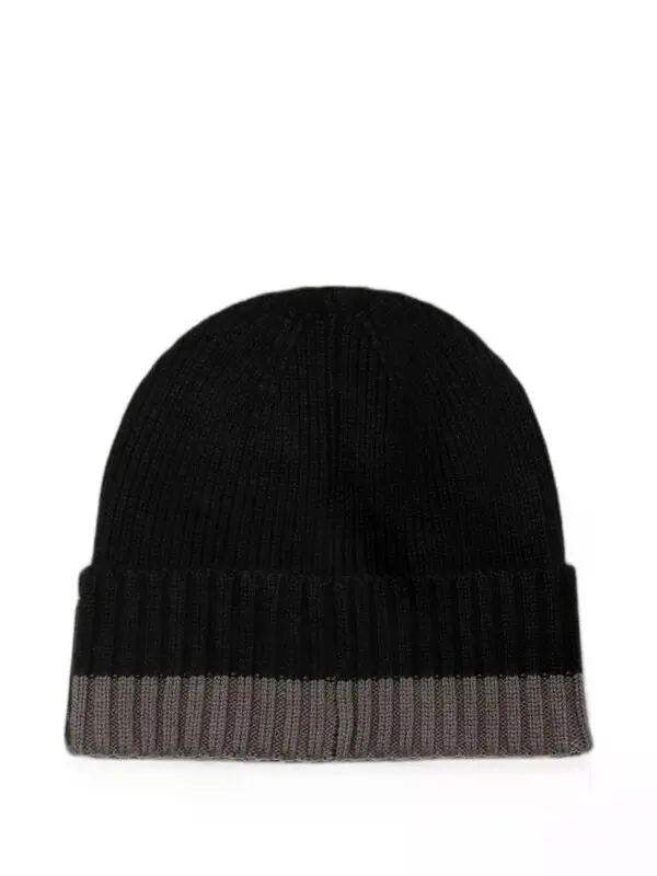 Armani Exchange Ribbed Knit Beanie Hat