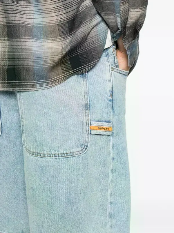 REPLAY Acid Wash Denim Shorts