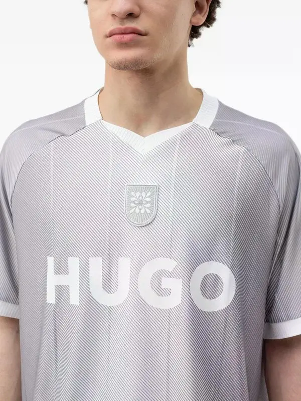 Hugo Logo-print V-neck T-shirt