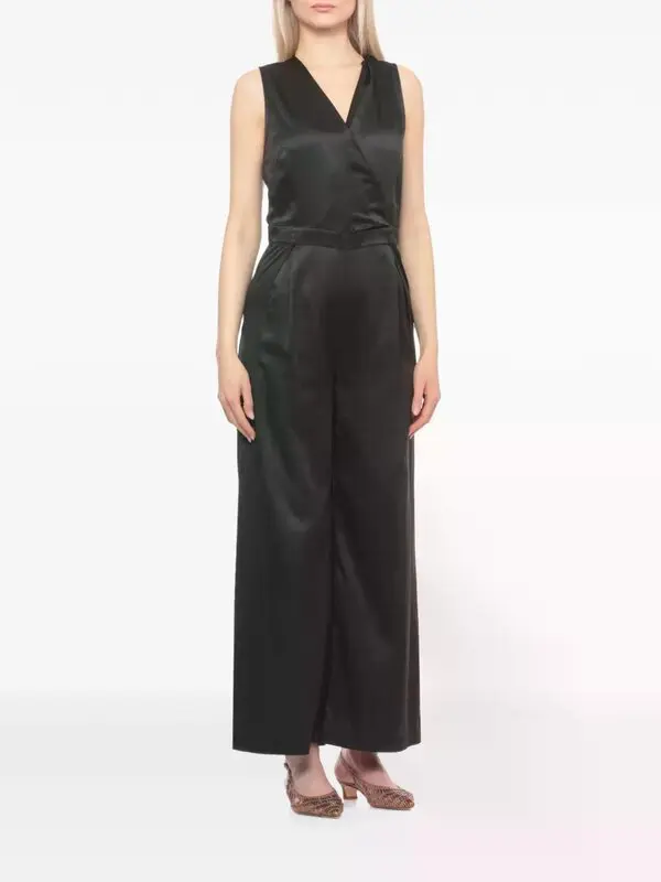 KANGRA Satin V-neck Jumpsuit