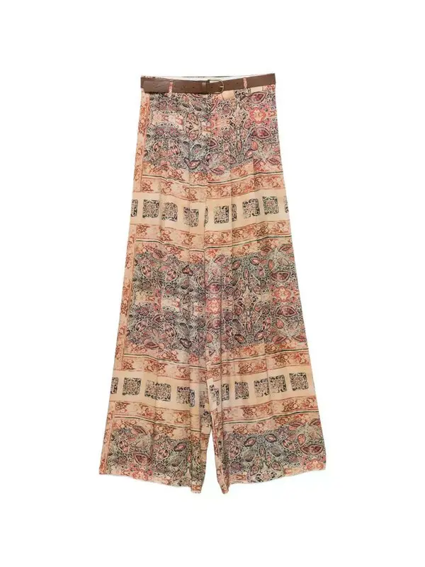VICOLO Paisley Pattern Palazzo Pants