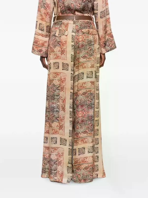 VICOLO Paisley Pattern Palazzo Pants