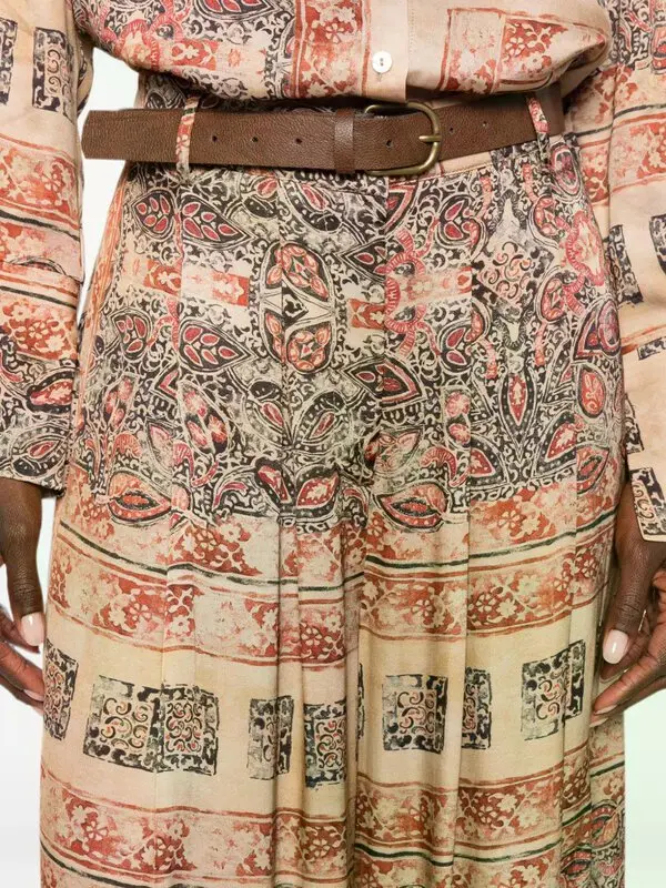 VICOLO Paisley Pattern Palazzo Pants