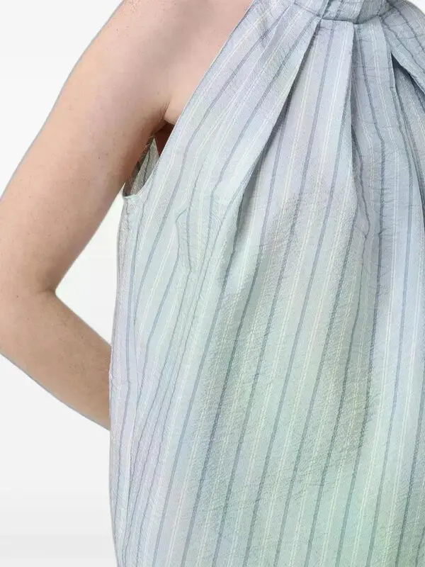 TELA Striped Seersucker Halterneck Top