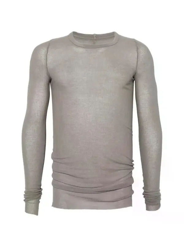 Rick Owens Ribbed-texture Long-sleeved T-shirt