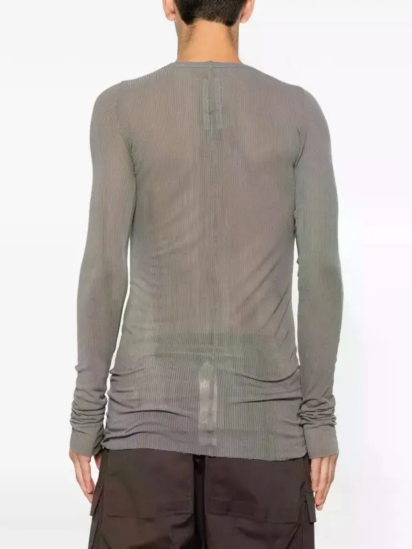 Rick Owens Ribbed-texture Long-sleeved T-shirt