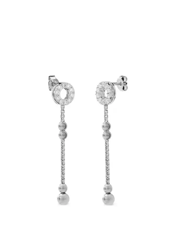 OFFICINA BERNARDI Empire S Diamond Drop Earrings - Silver