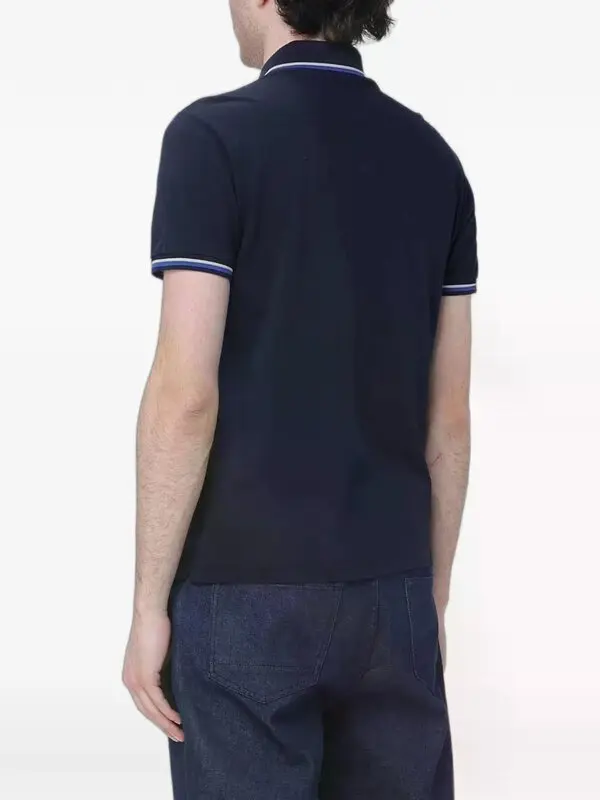 BROOKSFIELD Logo-embroidered Striped-trim Polo Shirt