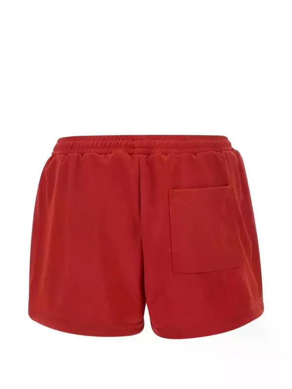 SPORTY & RICH Embroidered Logo Contrast Trim Shorts