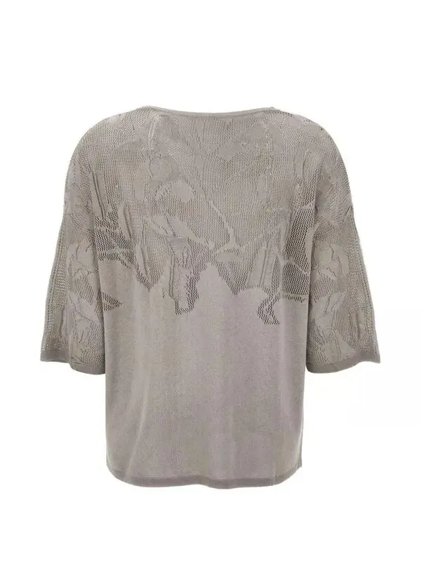 KANGRA Openwork Knit Cotton Top