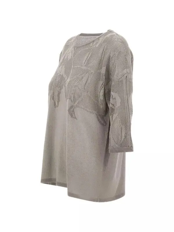 KANGRA Openwork Knit Cotton Top