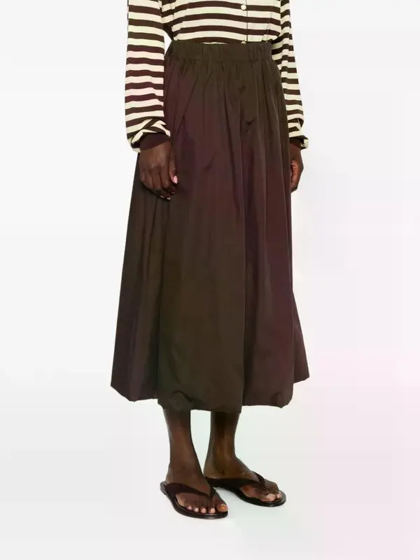 VICOLO Elasticated Waist Flared Midi Skirt