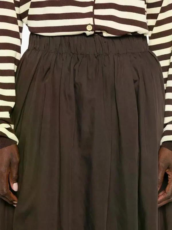 VICOLO Elasticated Waist Flared Midi Skirt