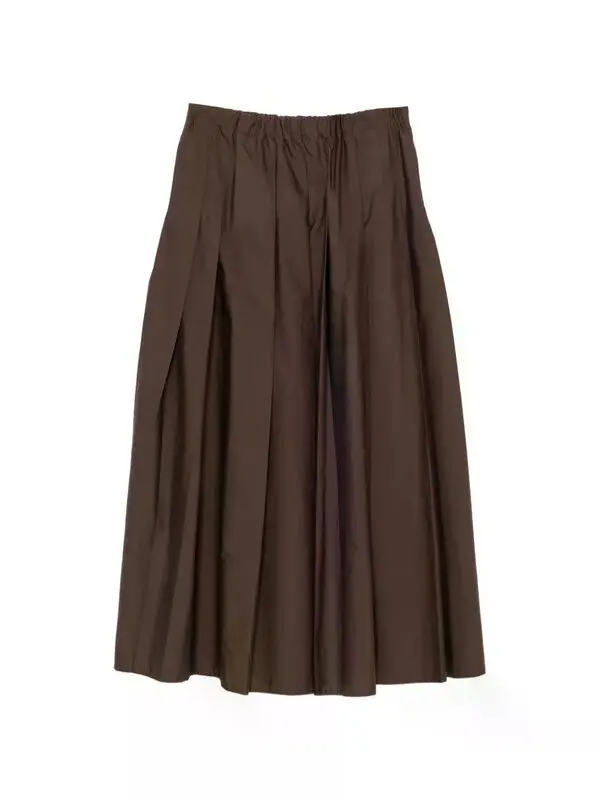 VICOLO Pleated Midi Skirt With Elasticated Waist
