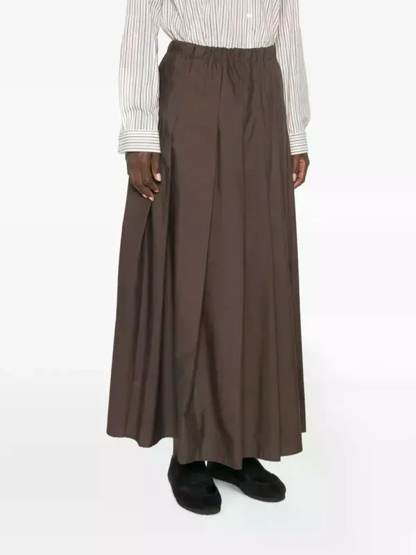 VICOLO Pleated Midi Skirt With Elasticated Waist