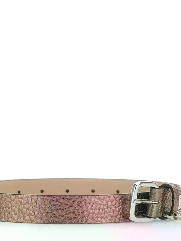 GIANNI CHIARINI Maxi Grain Leather Belt - Brown