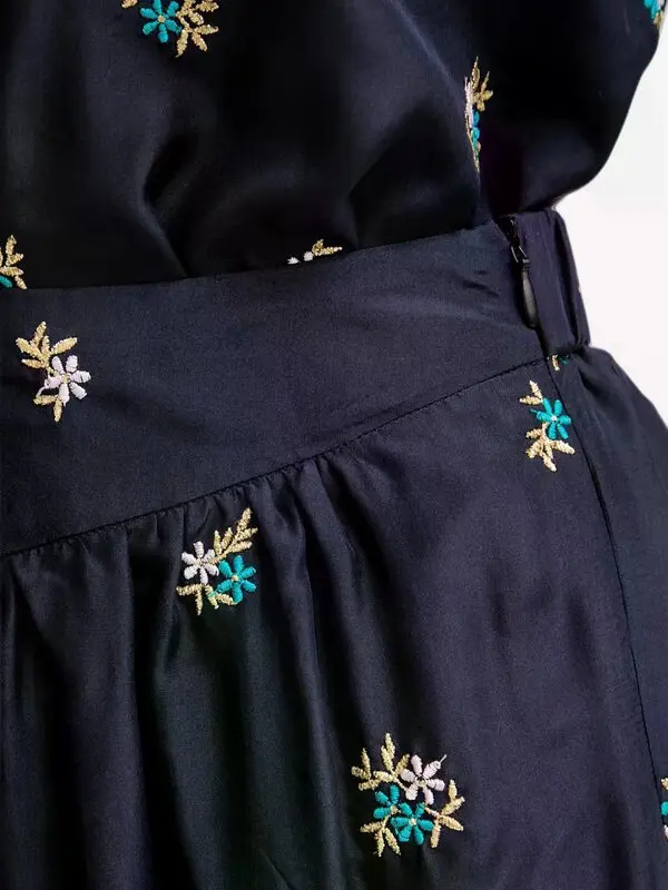 FORTE_FORTE Embroidered Trousers - Blue