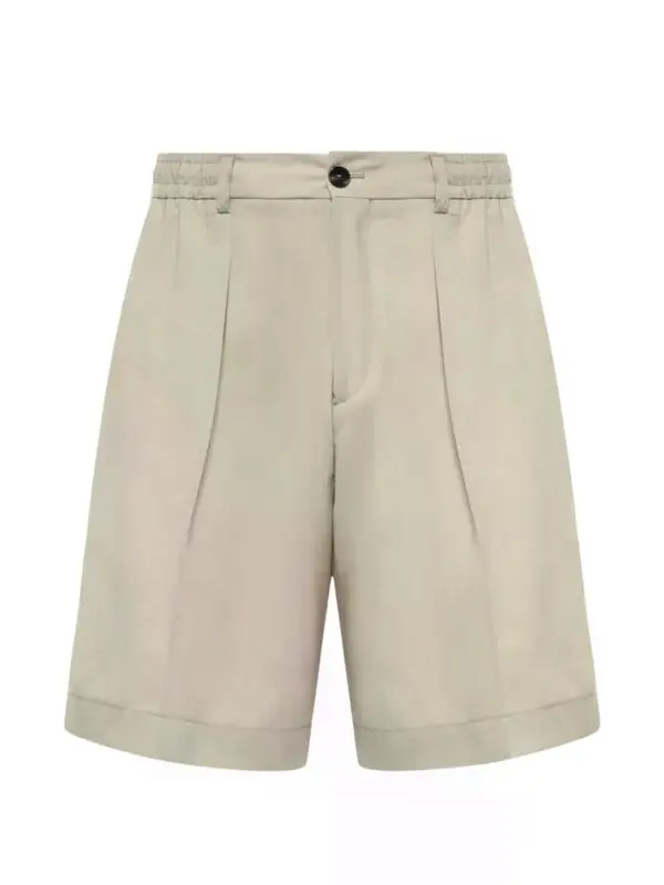 BE ABLE Pleated Elasticated-waist Shorts