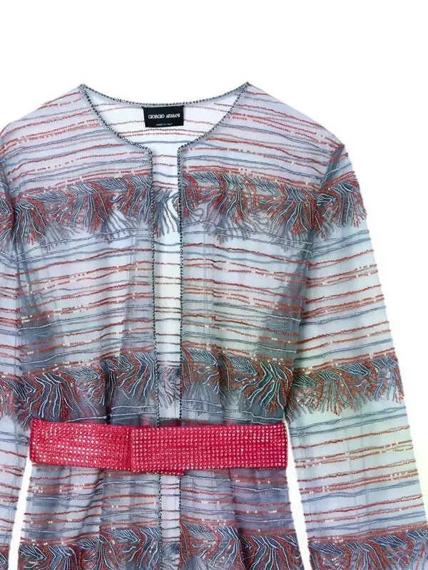 Giorgio Armani Embellished Fringed Cardigan