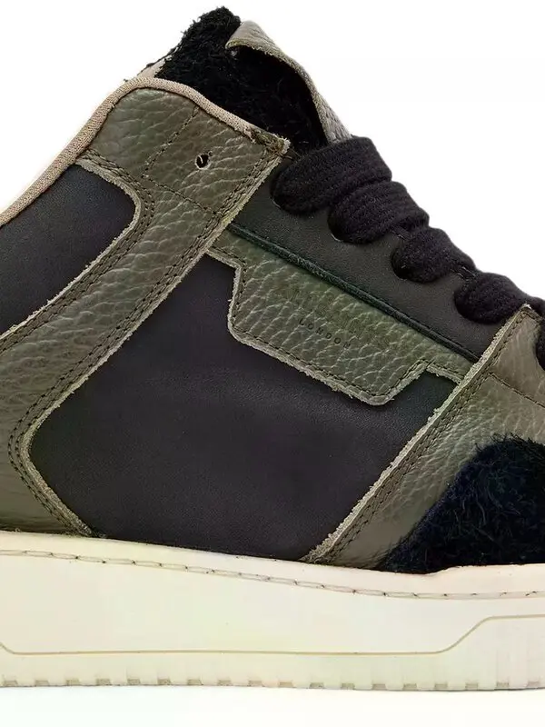 ALLSAINTS Panelled Leather Low Top Sneakers - Black