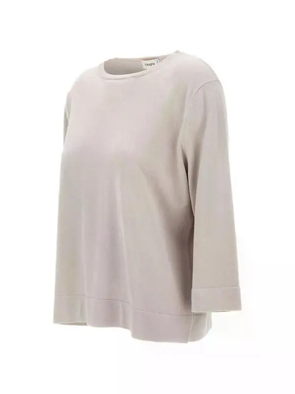 KANGRA Ribbed-trim Crew-neck Top