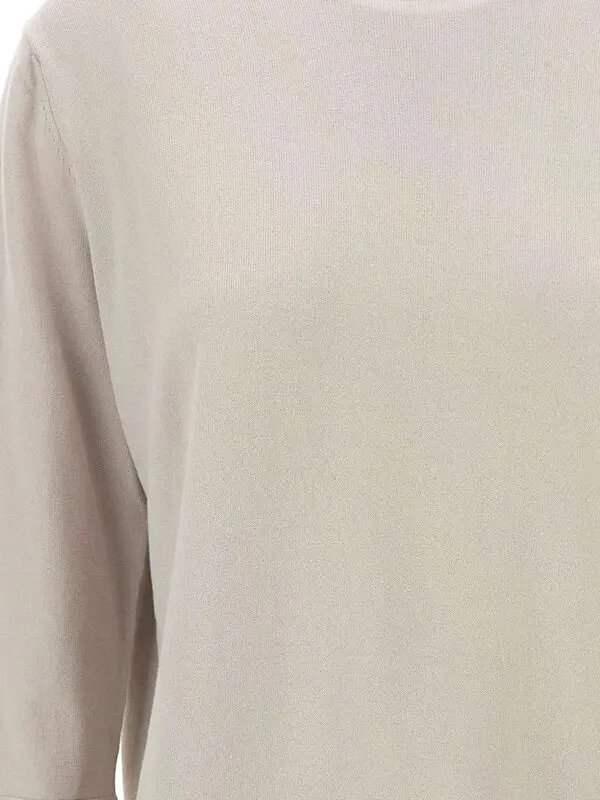 KANGRA Ribbed-trim Crew-neck Top