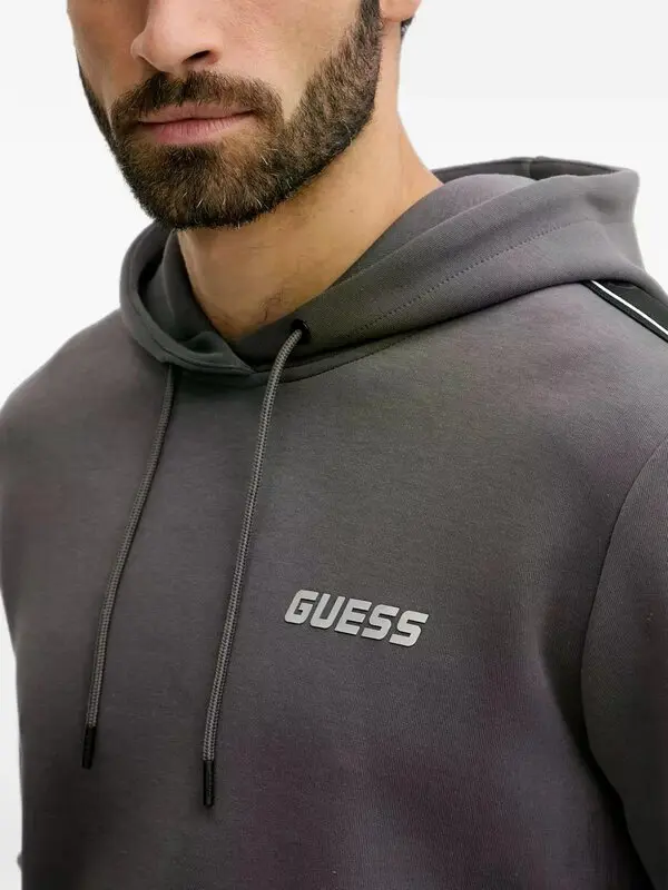 Guess Logo Print Drawstring Hoodie
