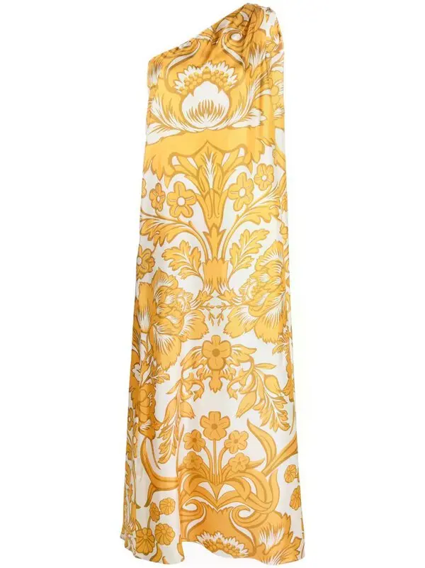 La DoubleJ Roy" Floral-print Silk Maxi Dress - Neutrals