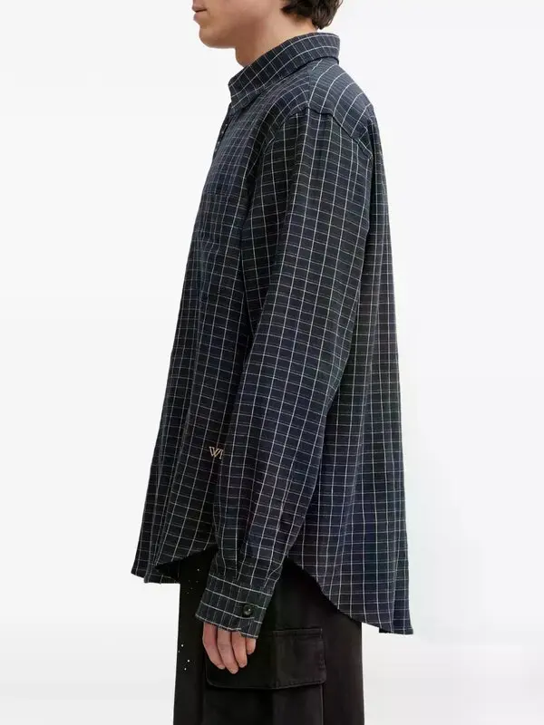 WALES BONNER London Check-pattern Long-sleeve Shirt