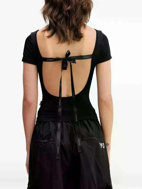 Vetements Open-back Bow Detail T-shirt
