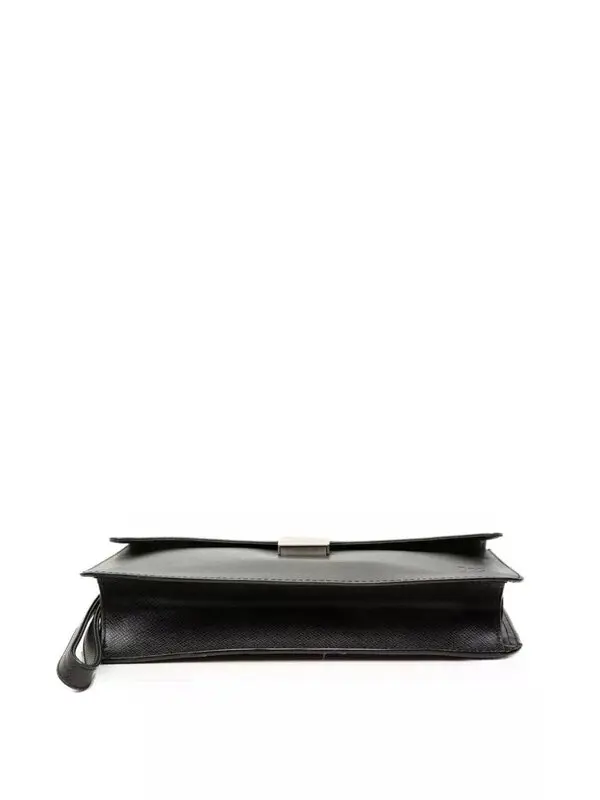 LOUIS VUITTON Taiga Selenga Clutch Bag - Black