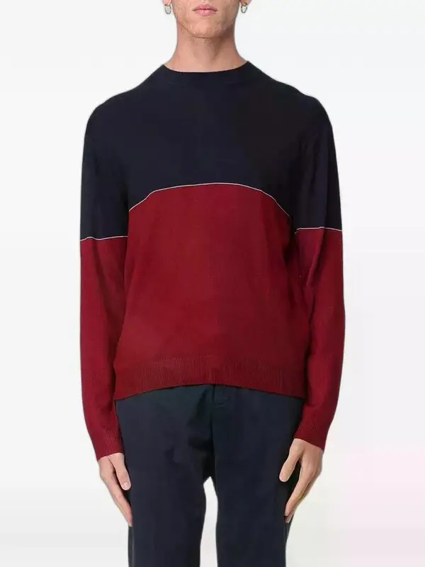 Emporio Armani Colour-block Crew Neck Sweater