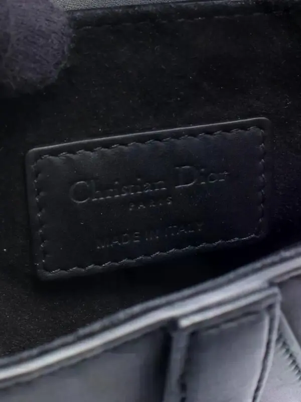 Dior Mini Leather Saddle Bag Satchel - Black