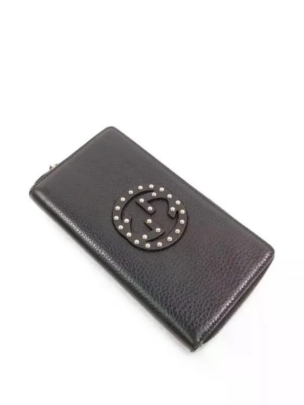Gucci Studded Gg-interlocking Zip Wallet