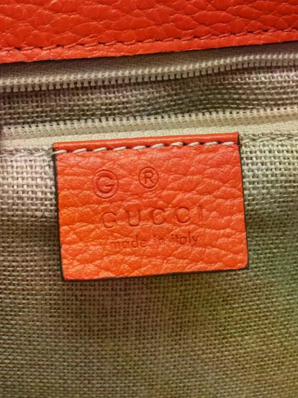 Gucci Medium Calfskin Interlocking G Crossbody Bag - Orange