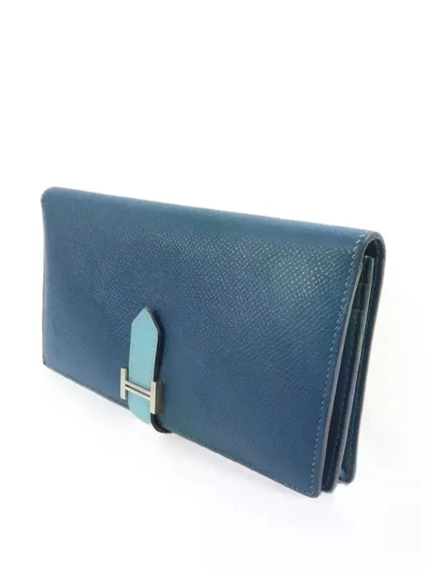 Hermès Bearn Epsom Leather Wallet - Blue