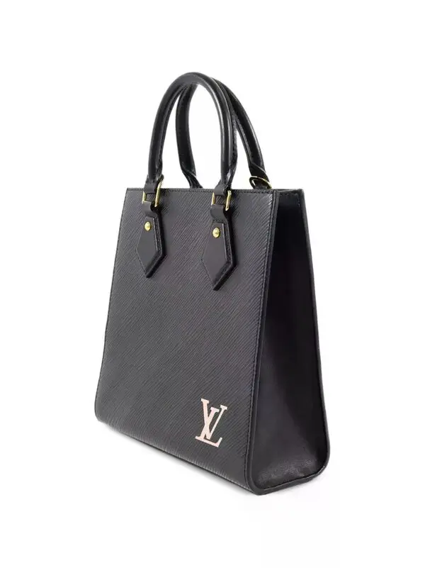 LOUIS VUITTON Bb Sac Plat Leather Tote Bag
