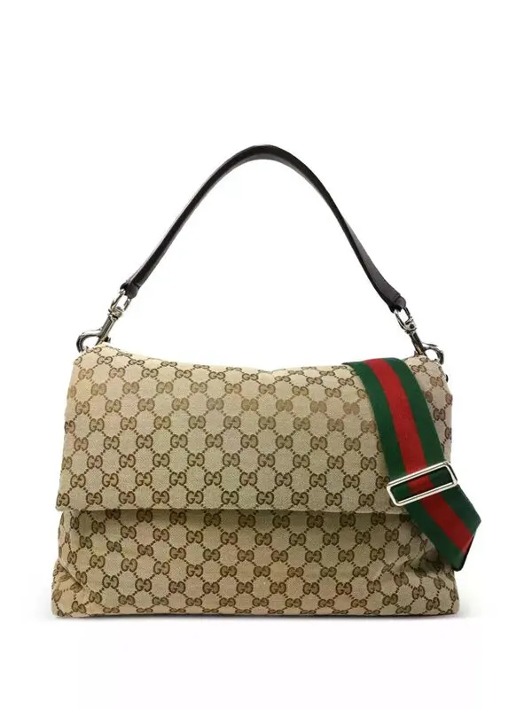 Gucci Gg Monogram Canvas Crossbody Bag