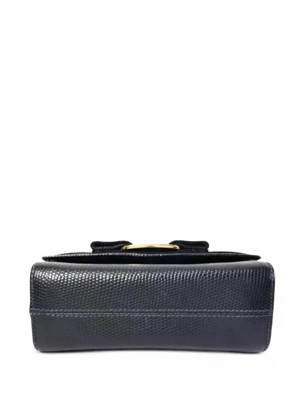 FERRAGAMO Vara Bow Chain Shoulder Bag - Blue