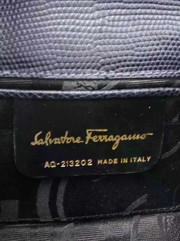 FERRAGAMO Vara Bow Chain Shoulder Bag - Blue