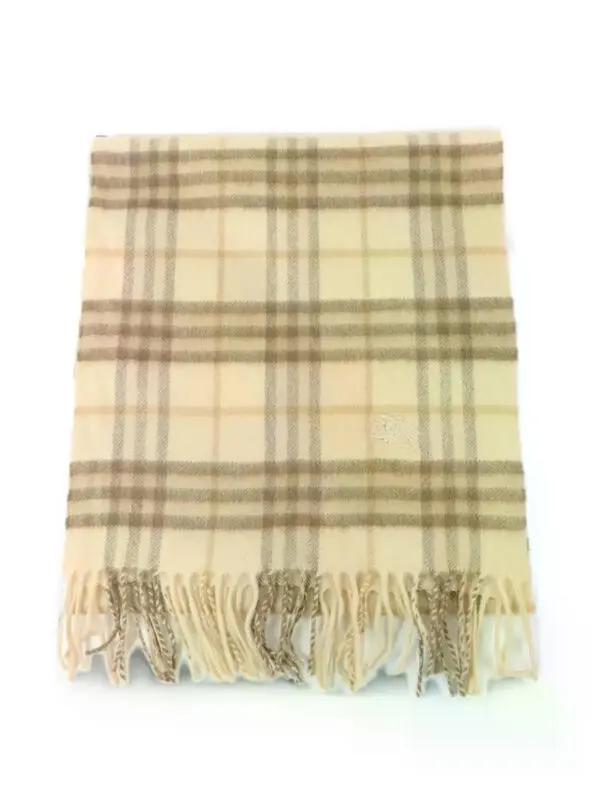 Burberry Check-pattern Fringed Scarf - Neutrals
