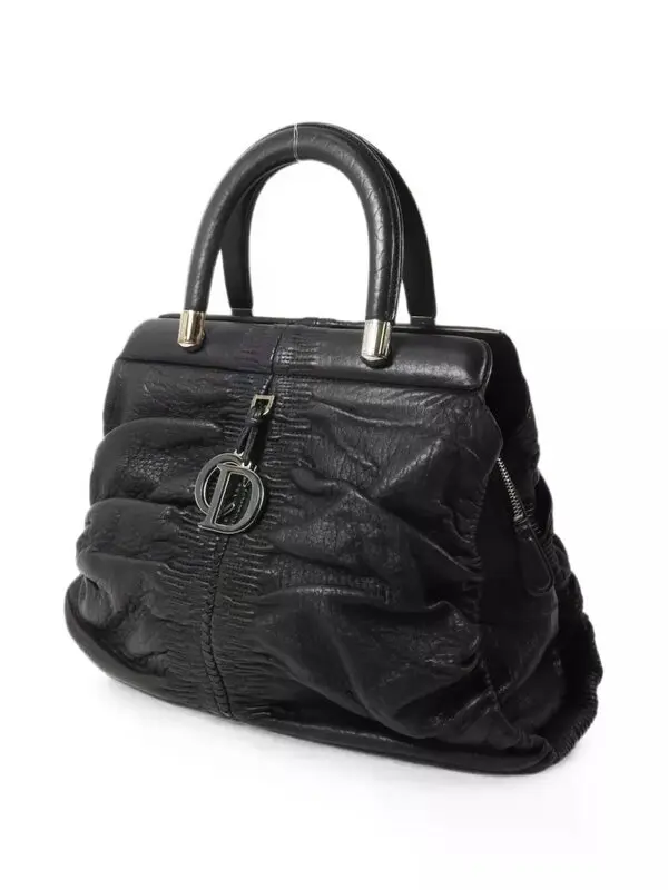 Dior Karenina Leather Tote Bag - Black