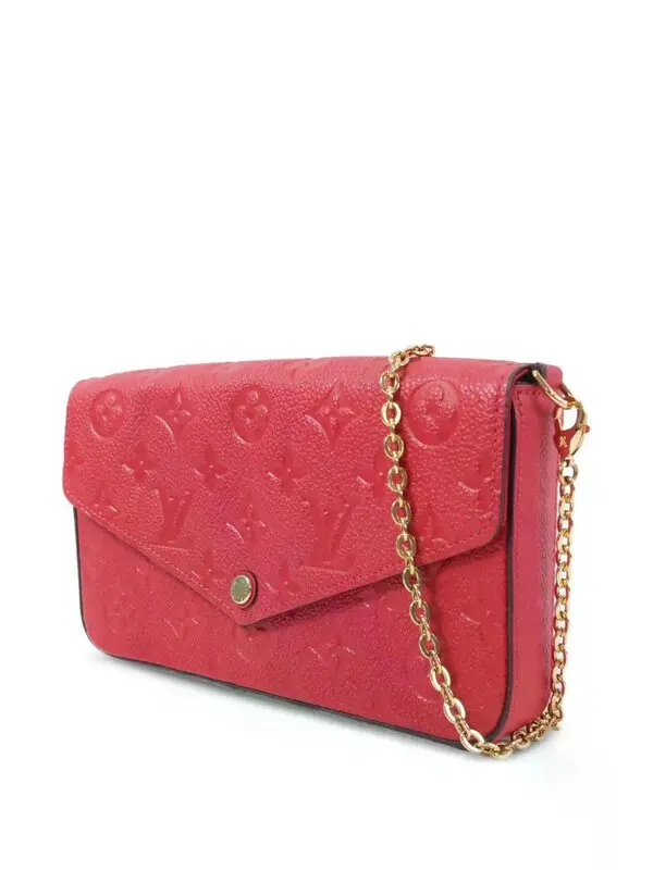 LOUIS VUITTON Pochette Felicie Monogram-pattern Shoulder Bag - Red