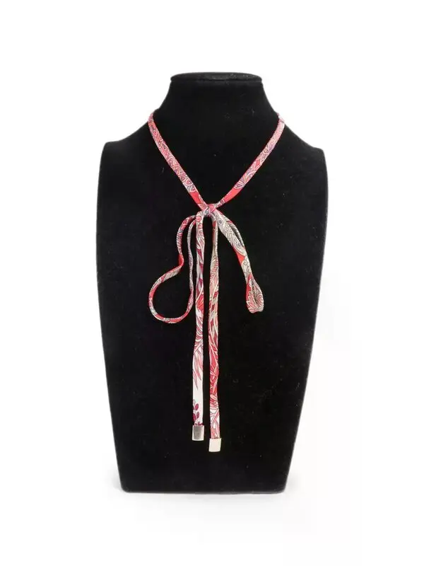 Hermès Silk Printed Pattern Necklace/bracelet - Red
