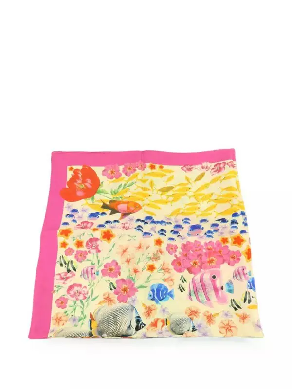FERRAGAMO Ocean-print Scarf