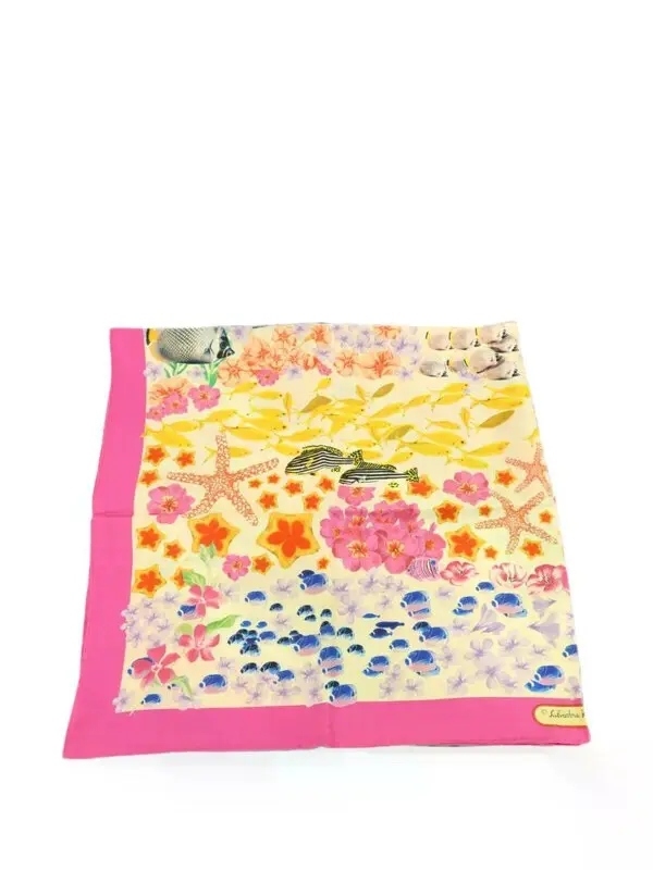 FERRAGAMO Ocean-print Scarf