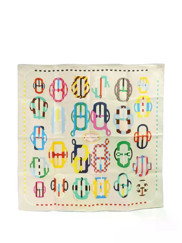 Hermès Bouclerie Moderne Plumetis Printe Silk Scarf