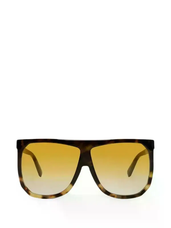 Loewe Anagram Geometric-frame Sunglasses - Brown